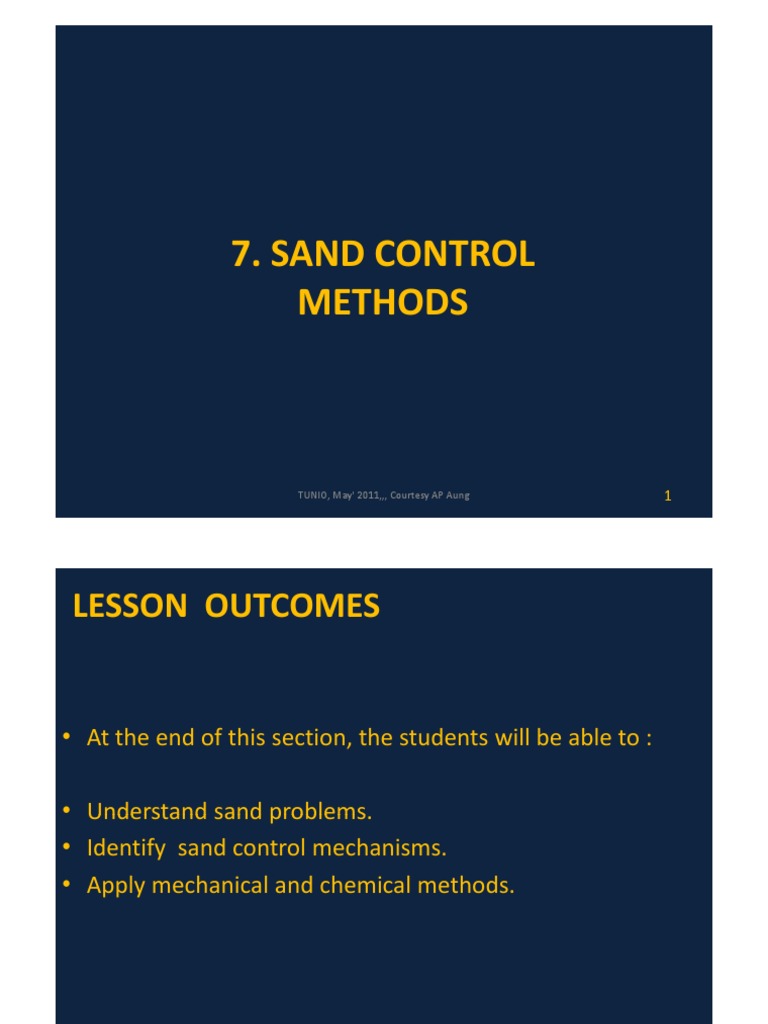 Sand Control Methods | PDF | Casing (Borehole) | Pump