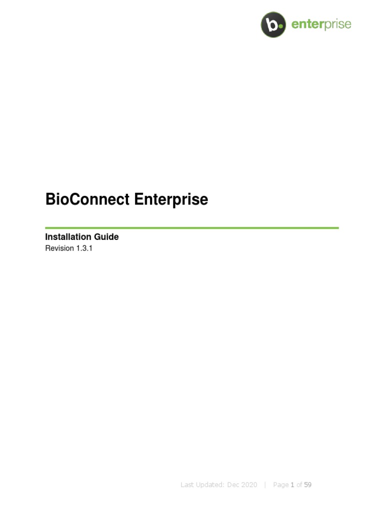 bioconnect_enterprise_v5.0_installation_guide | PDF | Databases | Installation (Computer Programs)