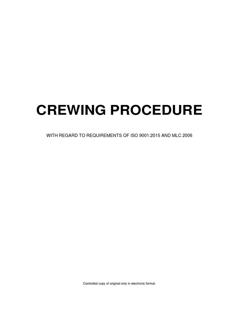 SeaGrid Crew Management Crewing Procedure | Download Free PDF ...