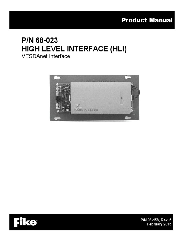06-158 VESDA HLI Rev 5 | PDF | Amplifier | Electronic Circuits