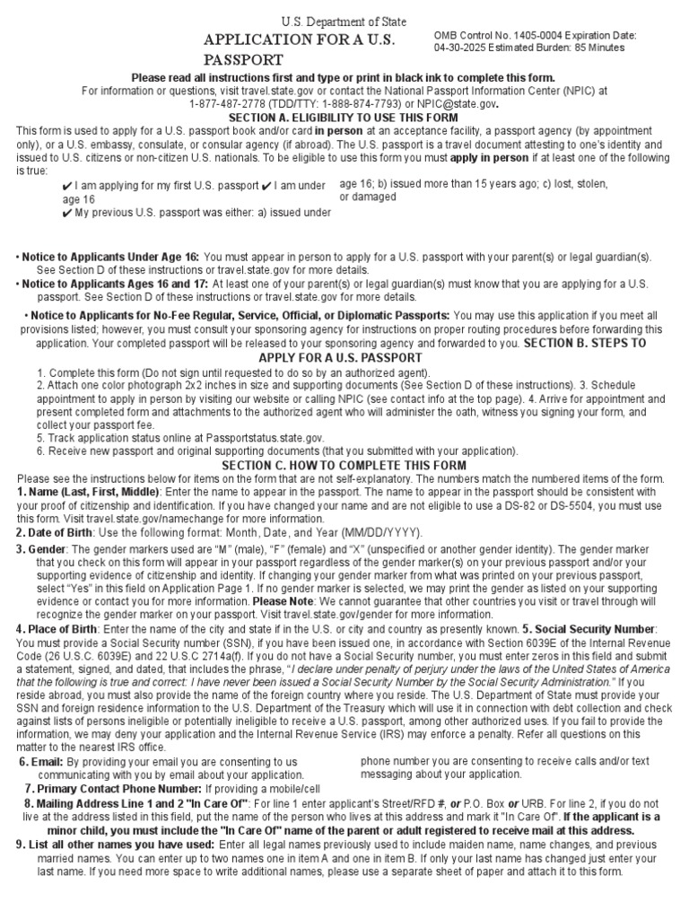 DS 11 Form | PDF | Identity Document | Birth Certificate