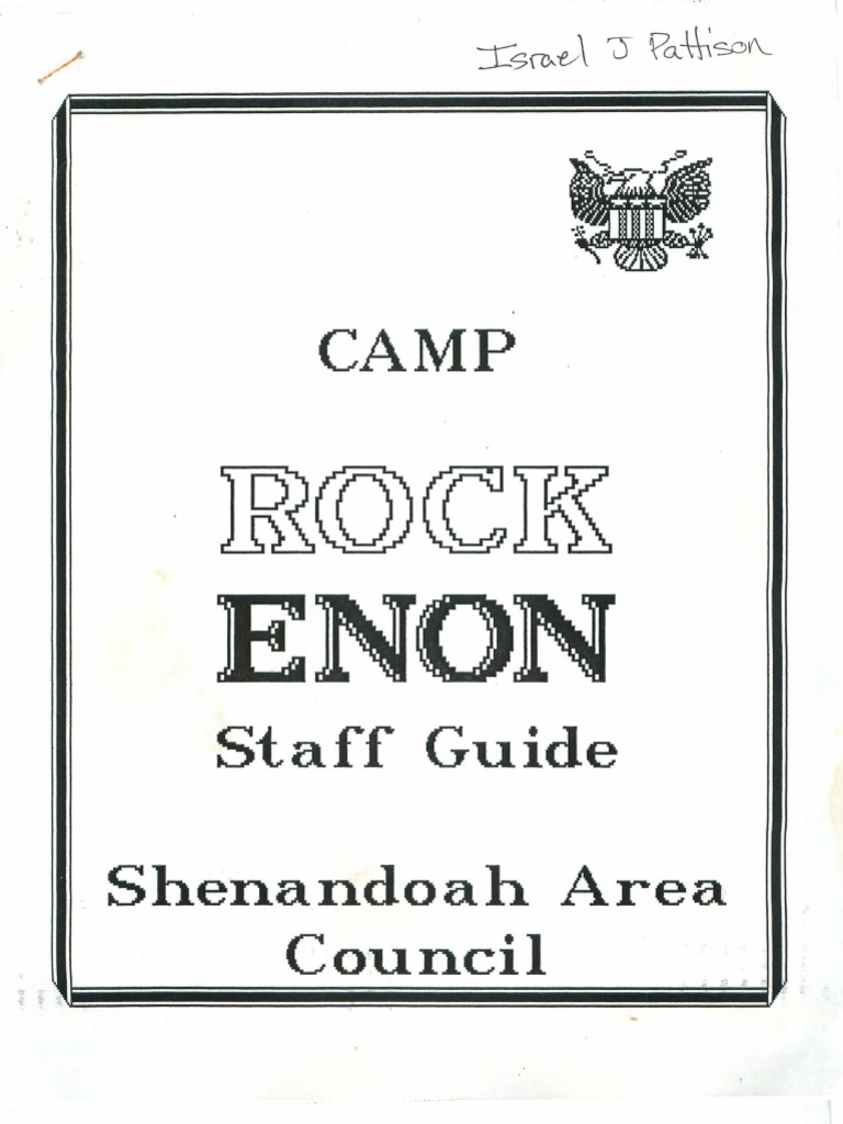Camp Rock Enon Staff Guide | PDF | Camping | Scouting
