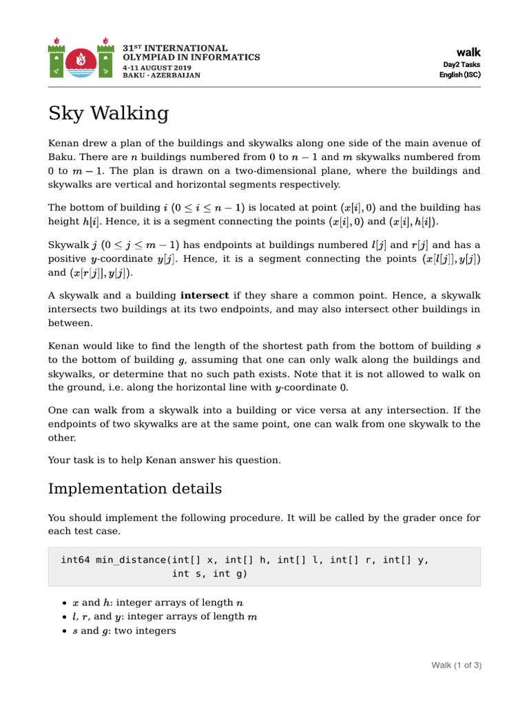 Ioi 2019 Problem 6 | PDF | Computer Science | Computer Programming