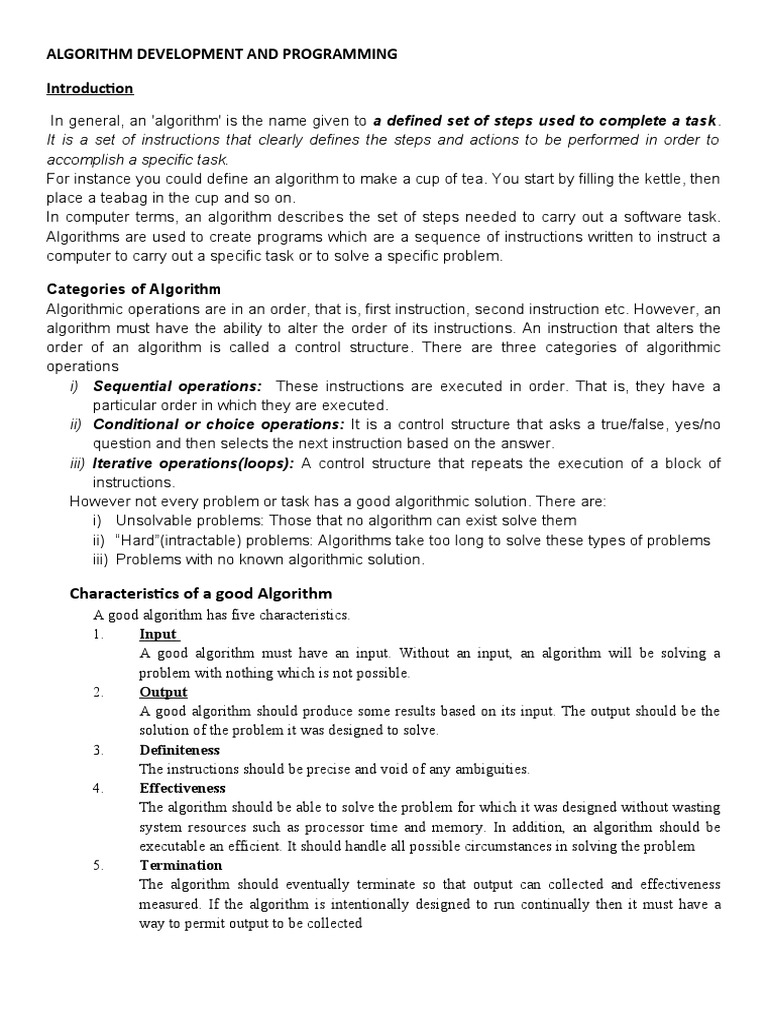 Ict Algorithm Development and Programming2 | Download Free PDF | Subroutine | Computer Programming