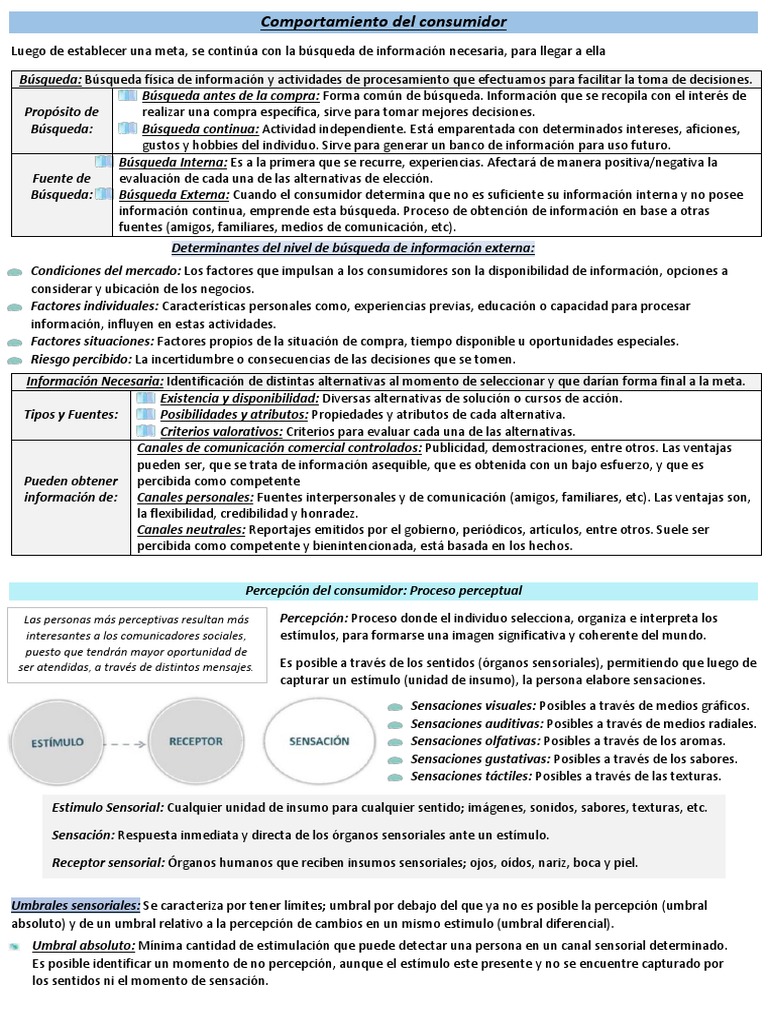 Resumen (M3 - M4) - Comportamiento Del Consumidor | PDF | Comportamiento | Percepción