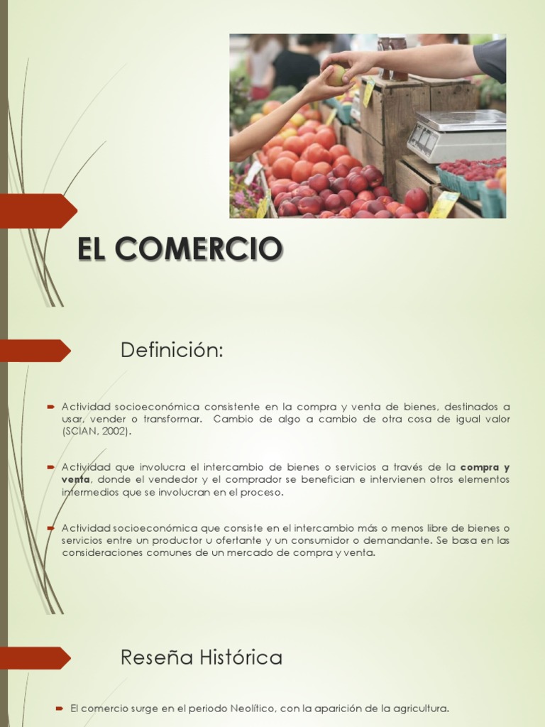 Diapositiva El Comercio | PDF | Comercio | Comercio electrónico