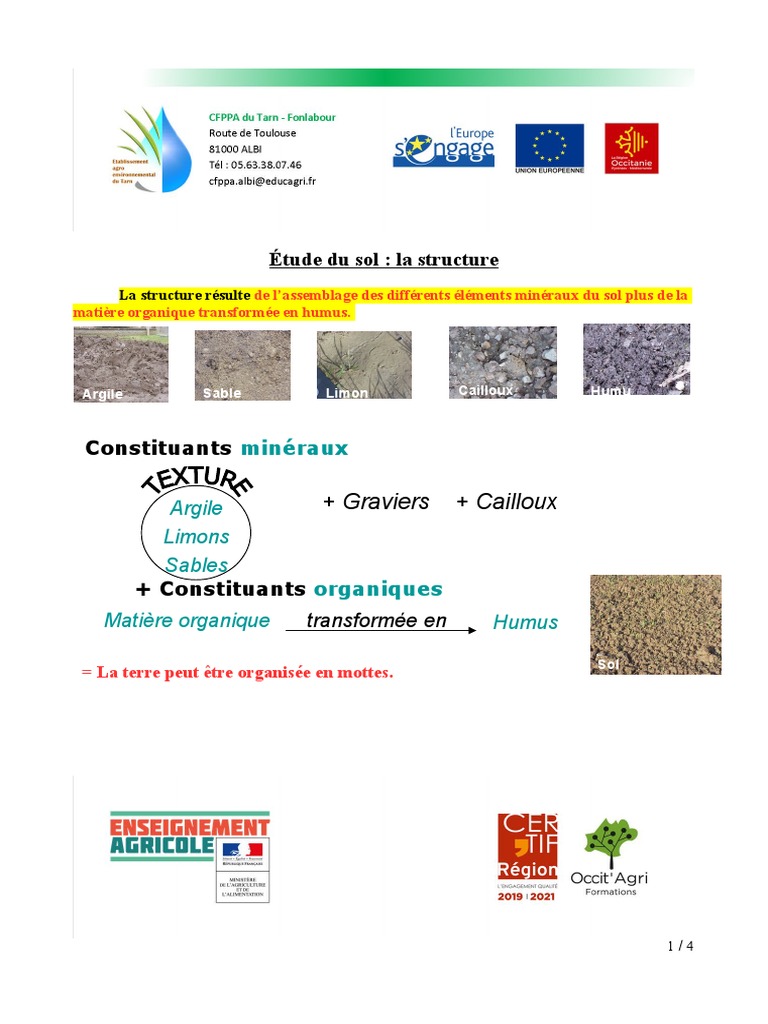 Types et Importance de la Structure du Sol | PDF | Sol (pédologie) | Argile