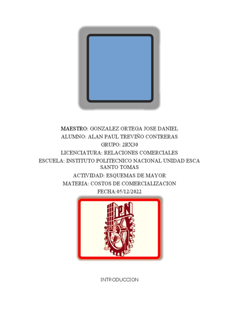 Esquemas de Mayor T | PDF | Costo | Inventario