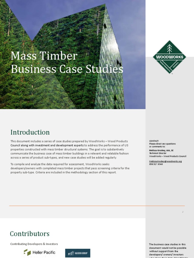 Mass Timber Case Studies Overview | PDF | Lease | Real Estate Appraisal
