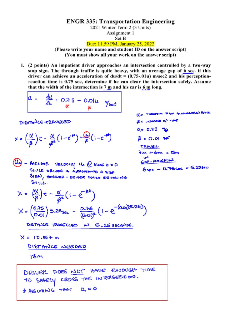 Engr 335 Assignment 1 | PDF