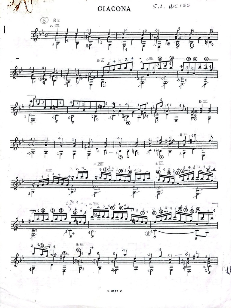 Ciaccona S.L. Weiss | PDF