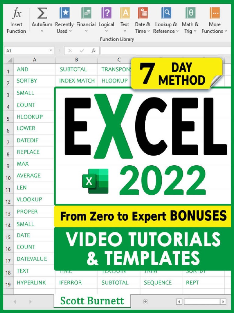 Excel 2022 The Most Exhaustive Guide To Master Excel Formulas Functions (Scott Burnett) | PDF ...