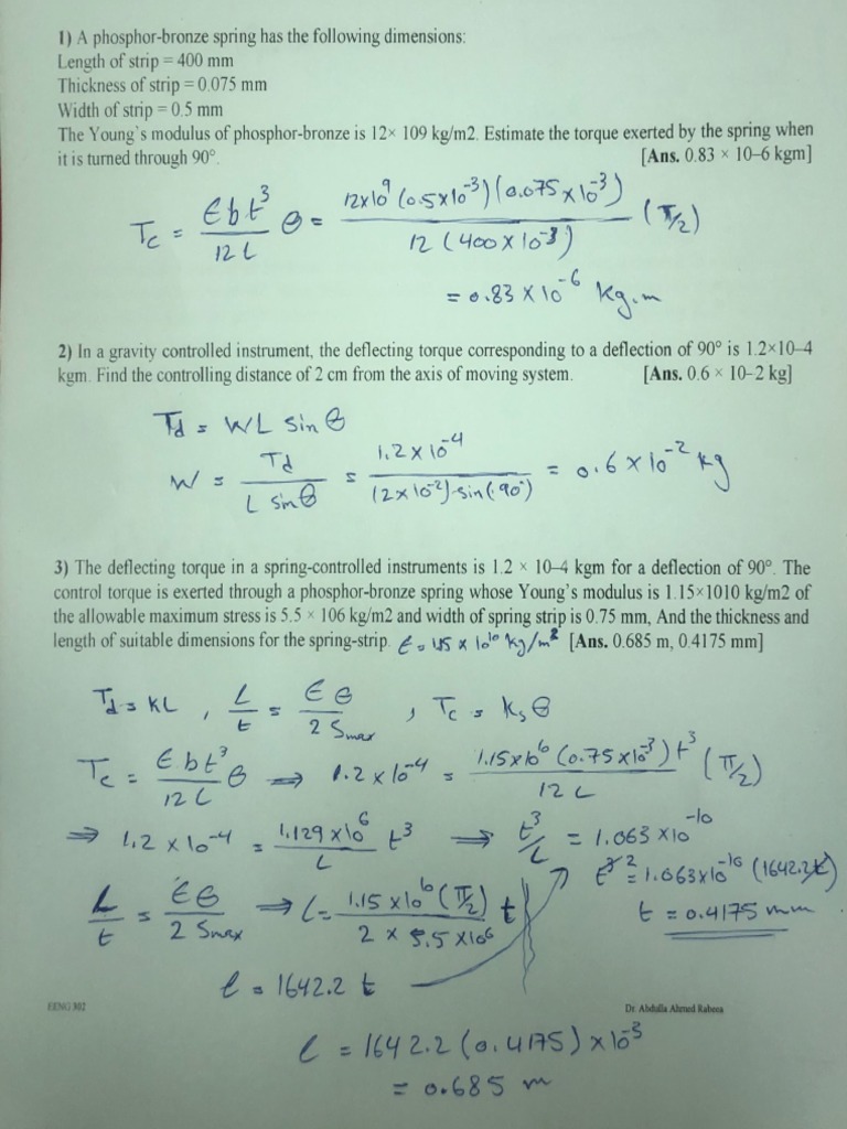 4-EENG302-Homework Assignment - 4 | PDF | Mechanical Engineering | Physical Quantities