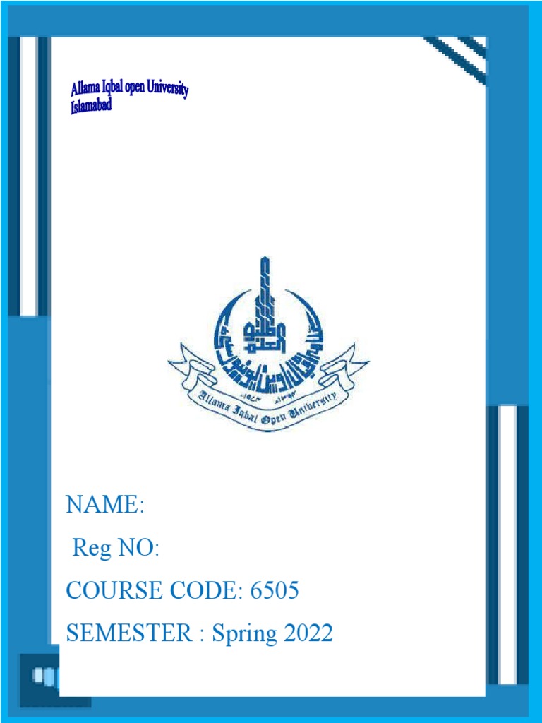Name: Reg NO: Course Code: 6505 SEMESTER: Spring 2022 | PDF | Intuition | Prophets And ...