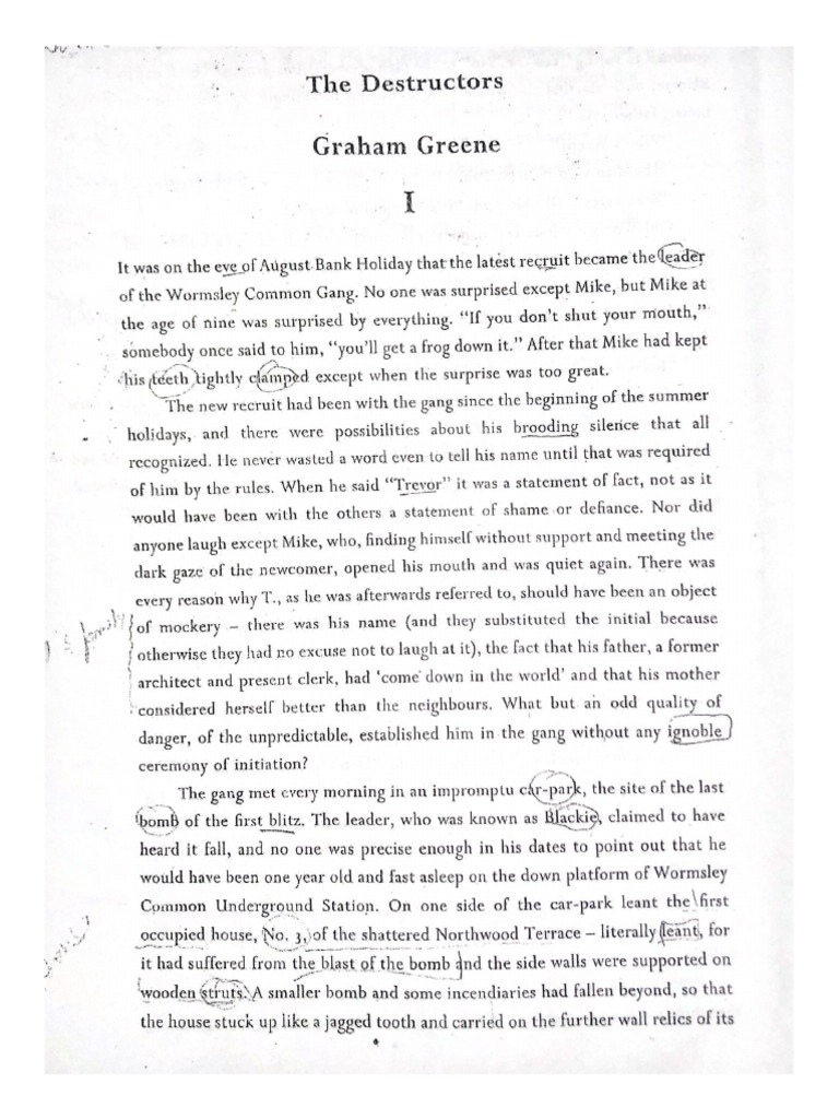 The Destructors | PDF