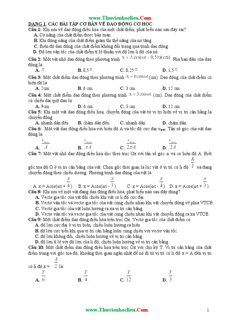 Cau Hoi Trac Nghiem Chuong 1 | PDF