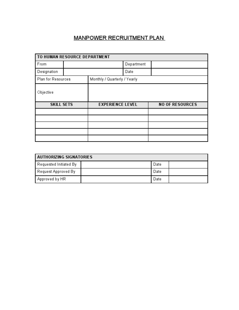 Manpower Recruitment Strategy Document | PDF