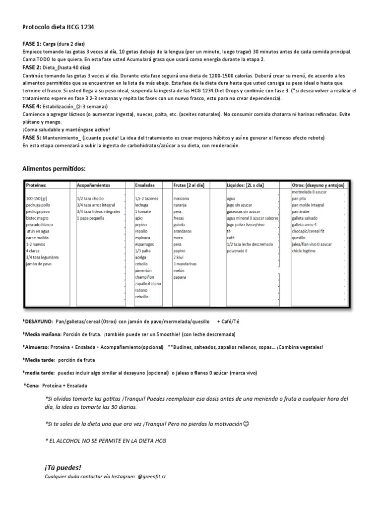 Dieta HCG 1234 2 | PDF
