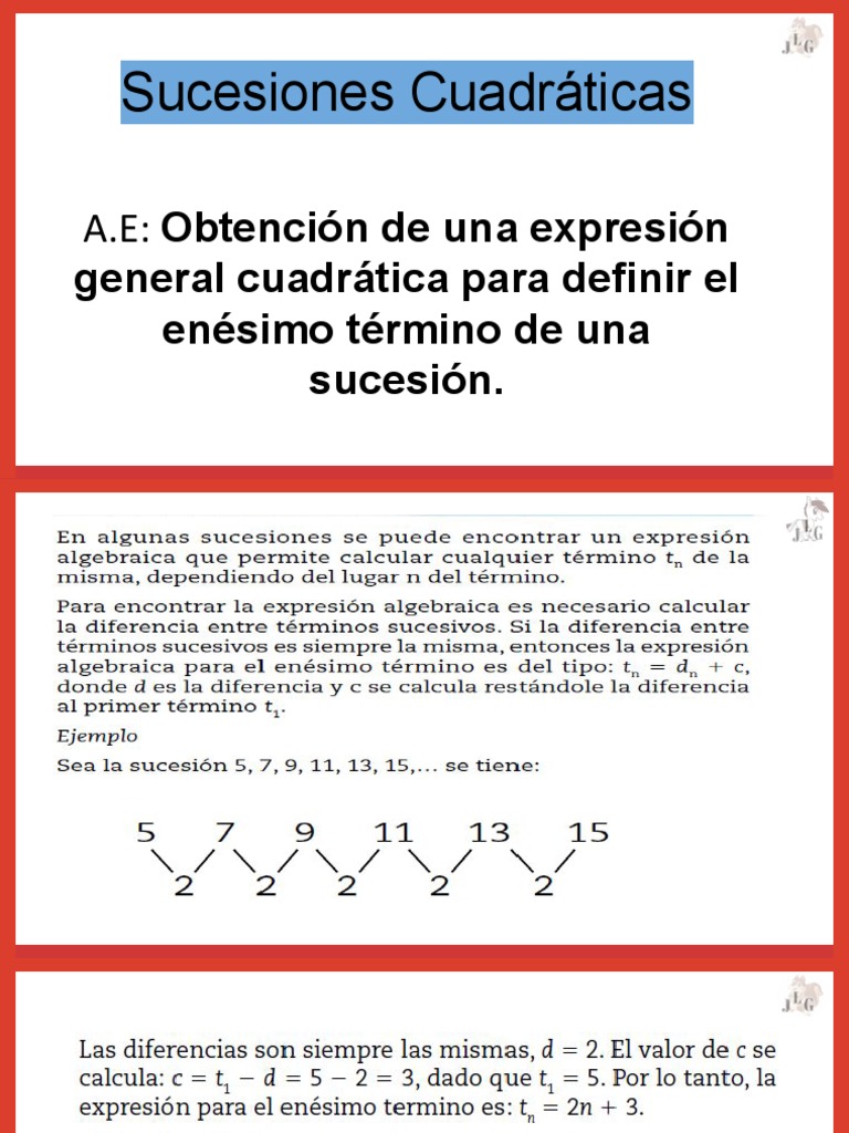 Sucesiones Cuadráticas | PDF