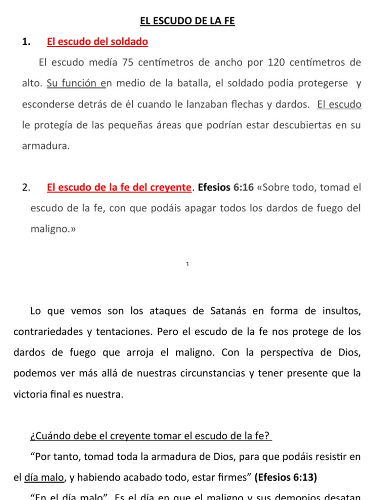 El Escudo de La Fe | PDF | Fe | Jesús