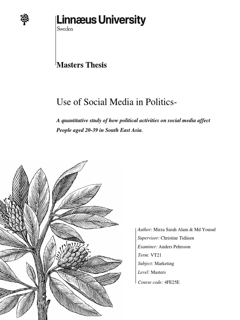 FULLTEXT01 | PDF | Popular Culture & Media Studies | Social Media
