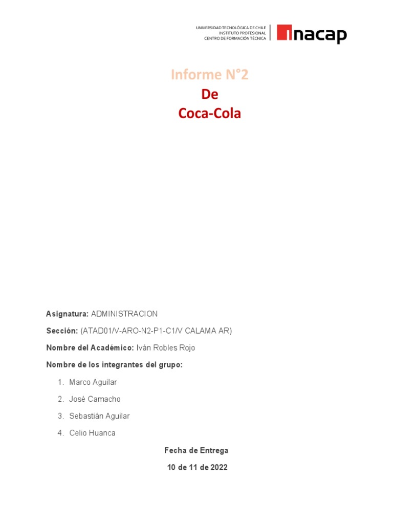 Análisis Empresarial de Coca-Cola | PDF | Coca Cola | Business