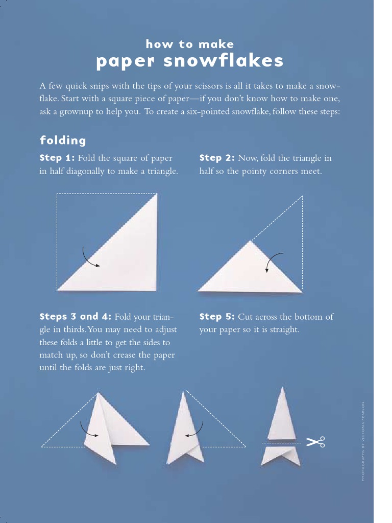 How to Make Paper Snowflakes in Under 40 Steps | PDF
