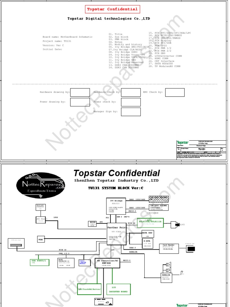 Notebook Cce Ultrathin Esquema Eletrico | PDF | Computer Hardware | Computer Engineering