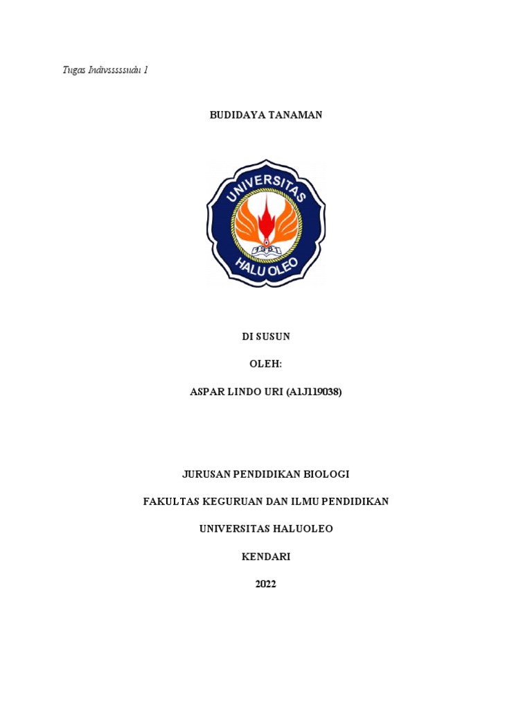 Tugas Budidaya Tanaman 1 | PDF