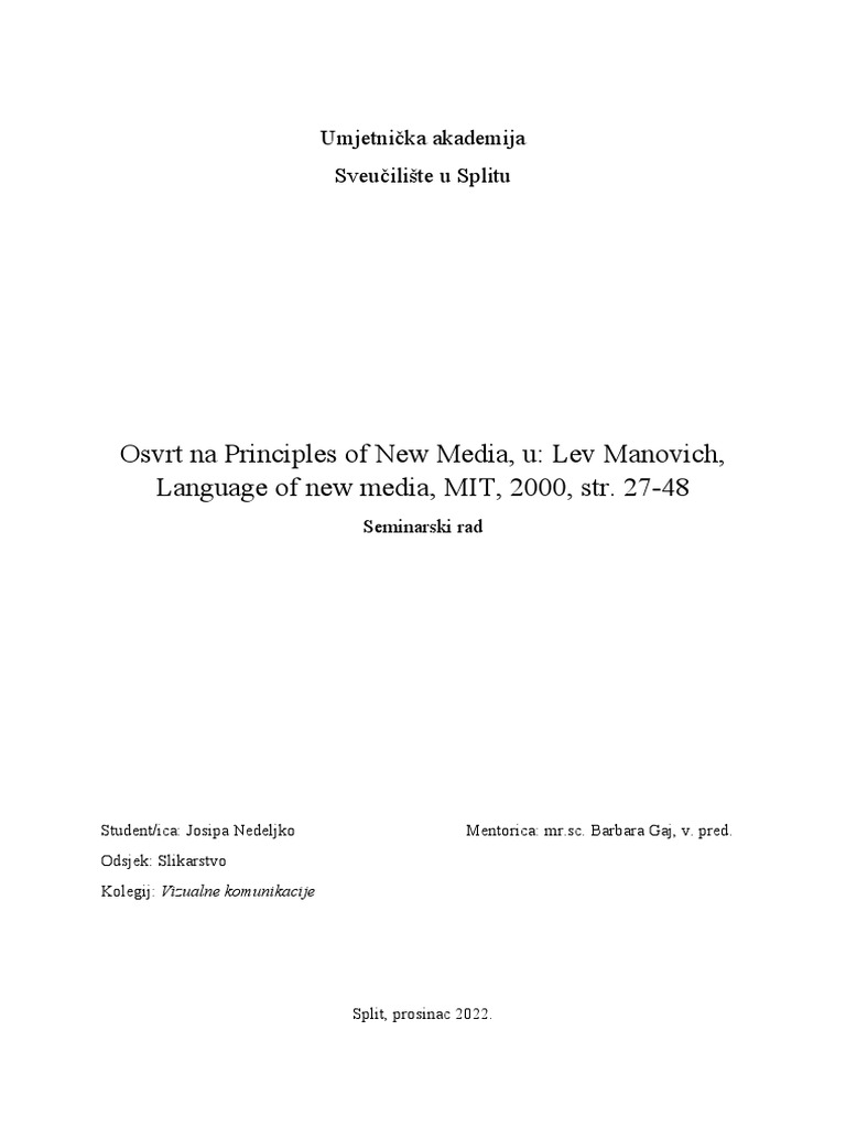 Seminarski Rad | PDF