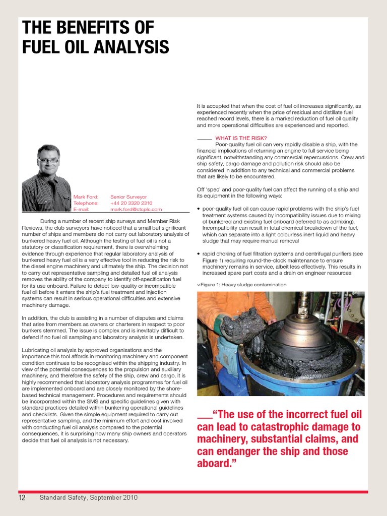 The Benefits of Fuel Oil Analysis | PDF | Fuel Oil | Internal ...