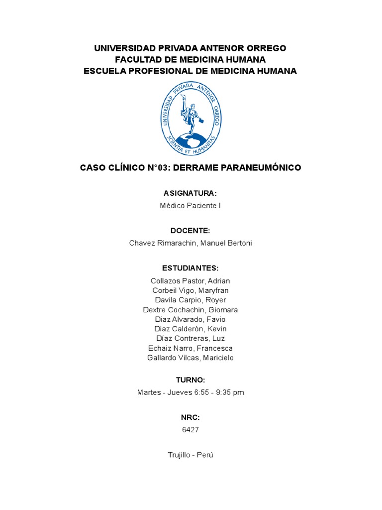 Informe Caso N°3-Grupo 3 | Descargar gratis PDF | Pulmón | Dolor