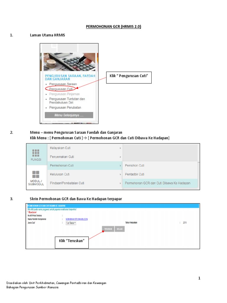 Permohonan GCR Sekolah) | PDF