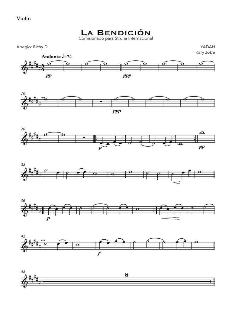 The Blessing - Violín | PDF