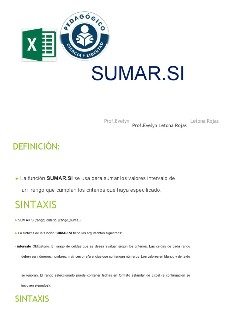 Sumar - Si - Condicional Si | PDF | Argumento | Hoja de cálculo