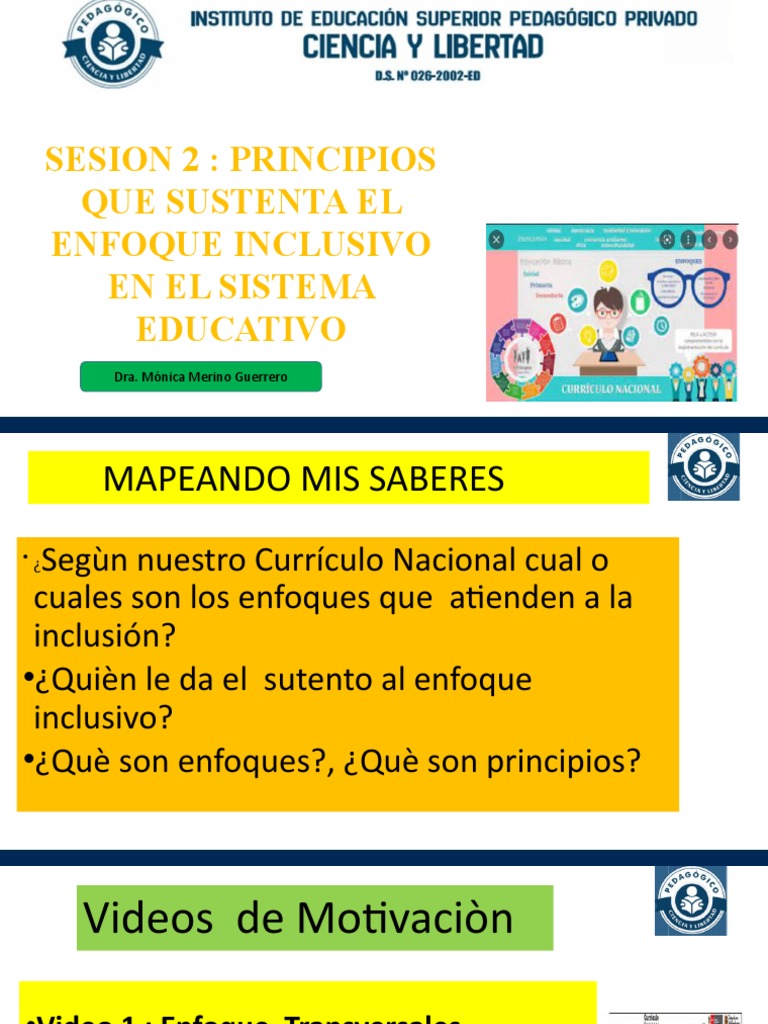 Principios Que Sustentan El Enfoque Inclusivo | PDF | Inclusión ...