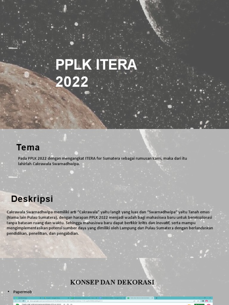 Konsep Dan Dekorasi PPLK Itera 2022 | PDF