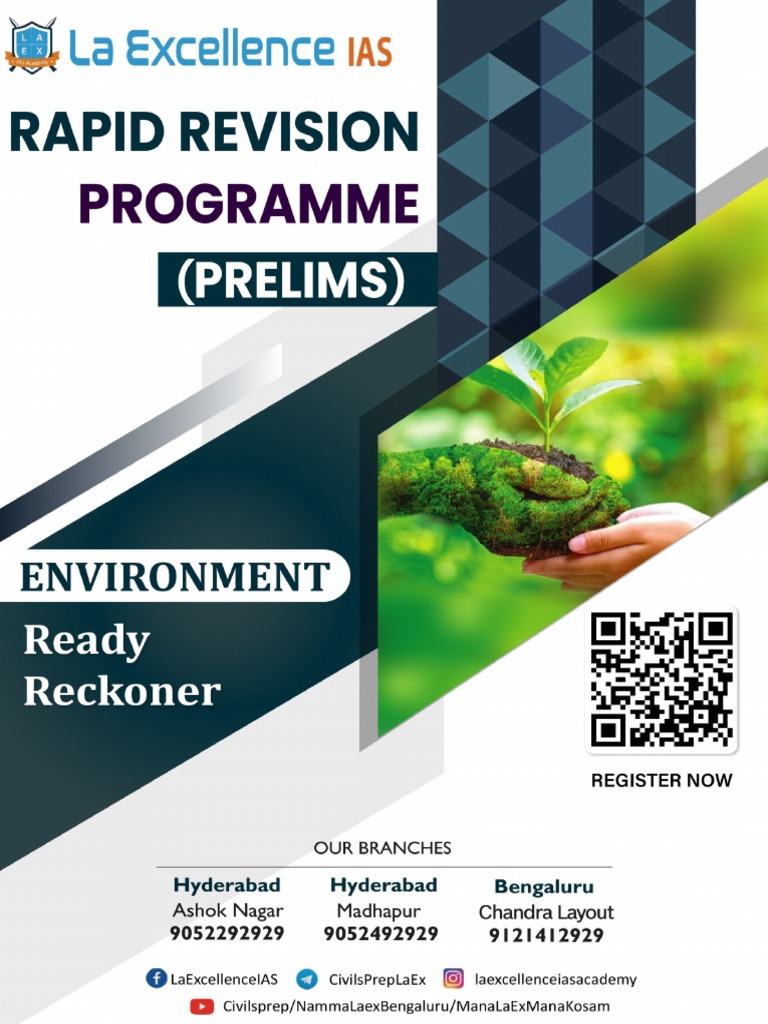 M7 La Ex RRP (Prelims) Environment Ready Reckoner | PDF | Ecosystem | Eutrophication
