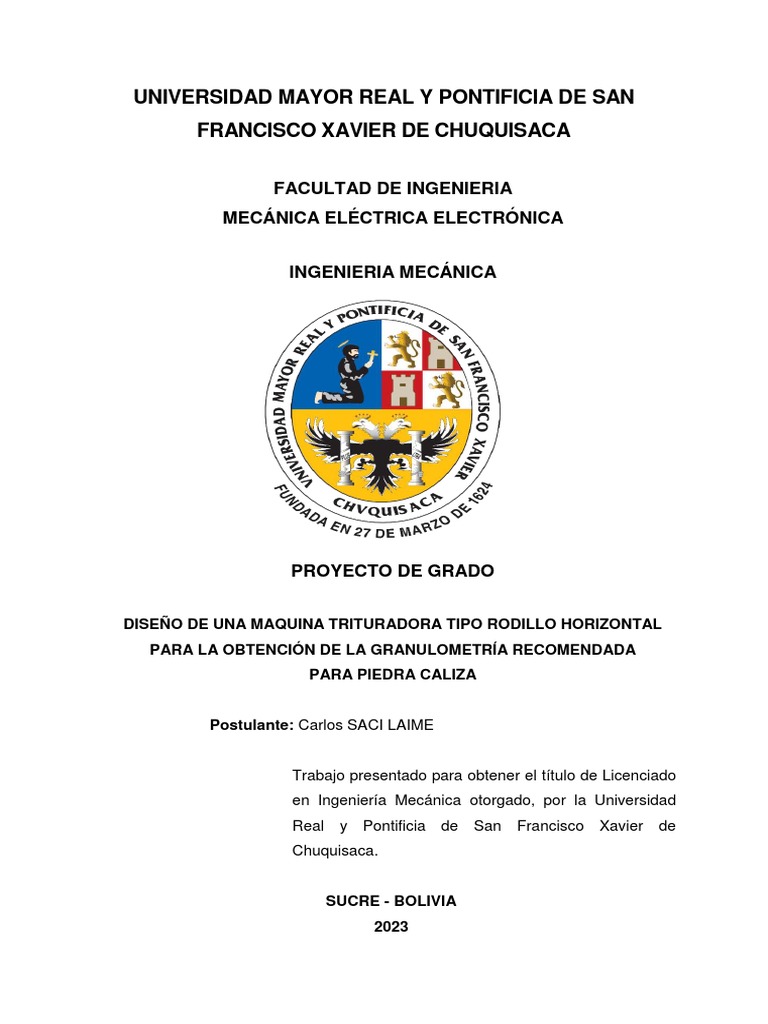 Tesis de Carlos 1 | PDF | Cemento | Engranaje