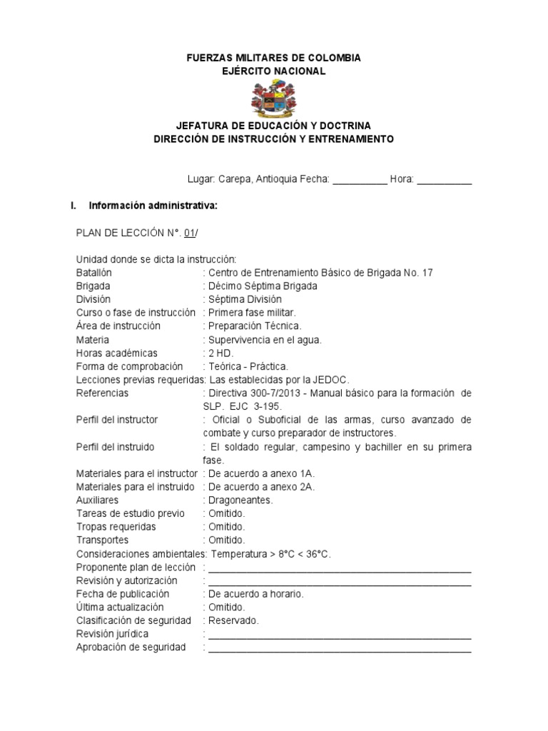 PLAN DE LECCIÓN No. 1 | PDF | Fobia | Temor