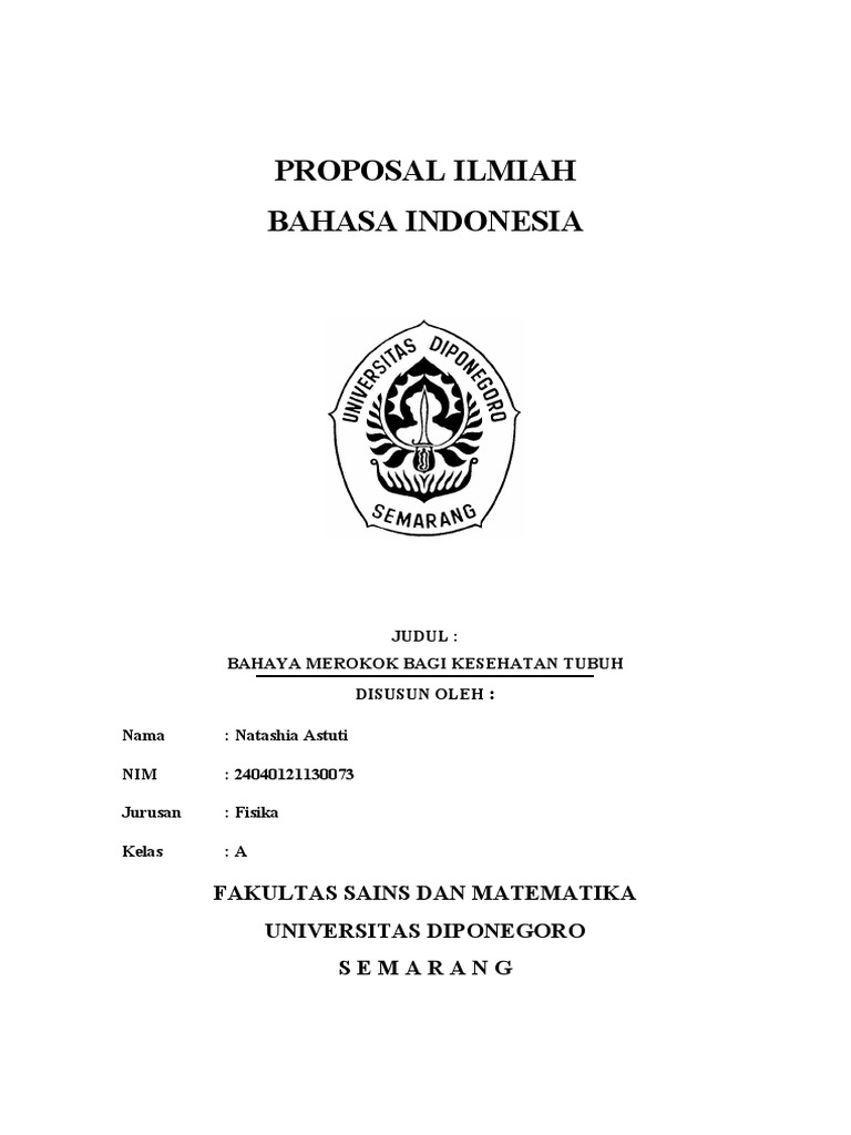 Proposal Ilmiah | PDF