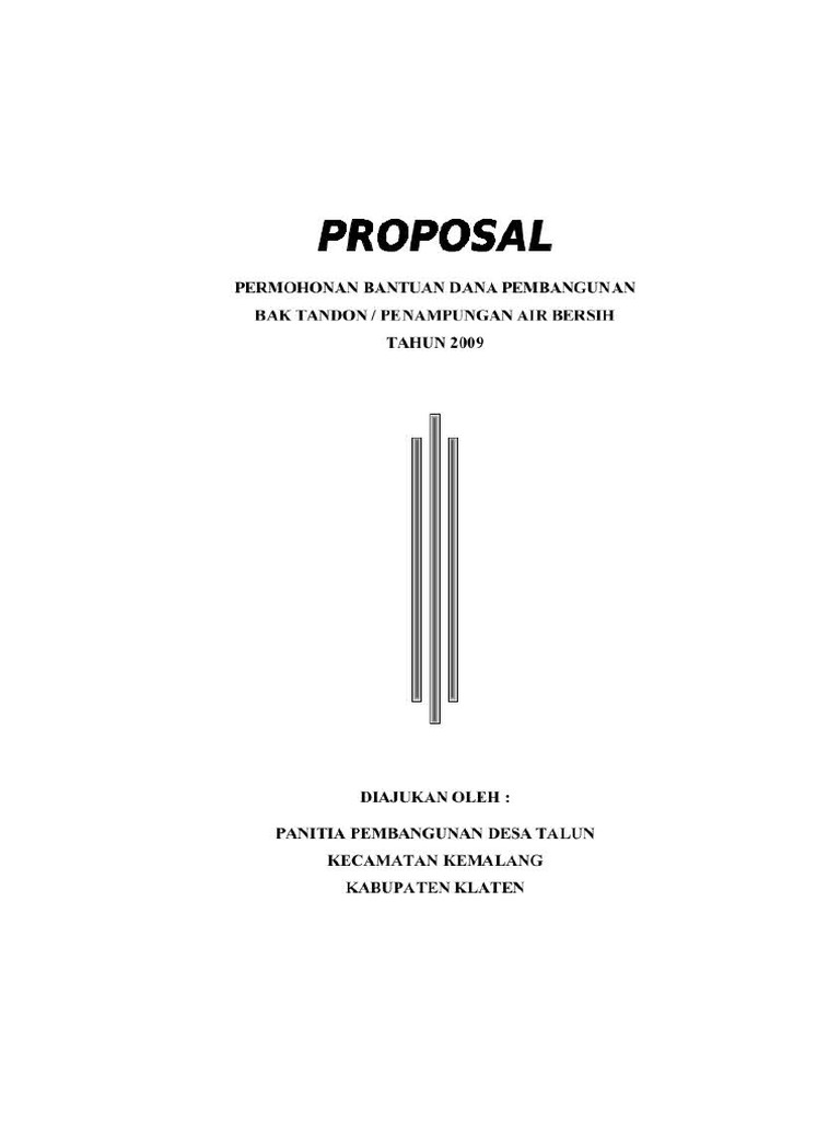 Contoh Proposal Air | PDF