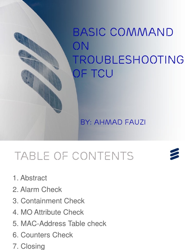 Basic Command On Troubleshooting of TCU | PDF | Computer Science ...