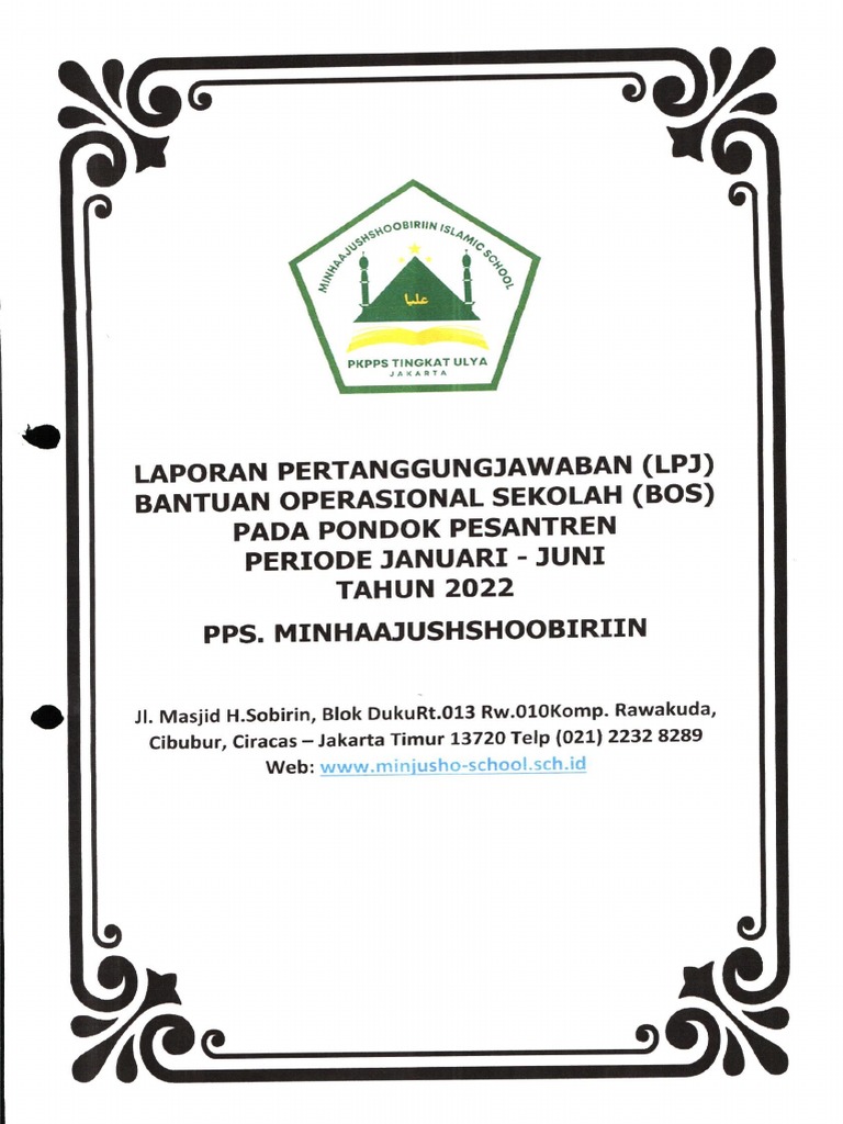 LPJ Bos Pps Minhaajushshoobiriin Tahap 1 Anggaran 2022 | PDF