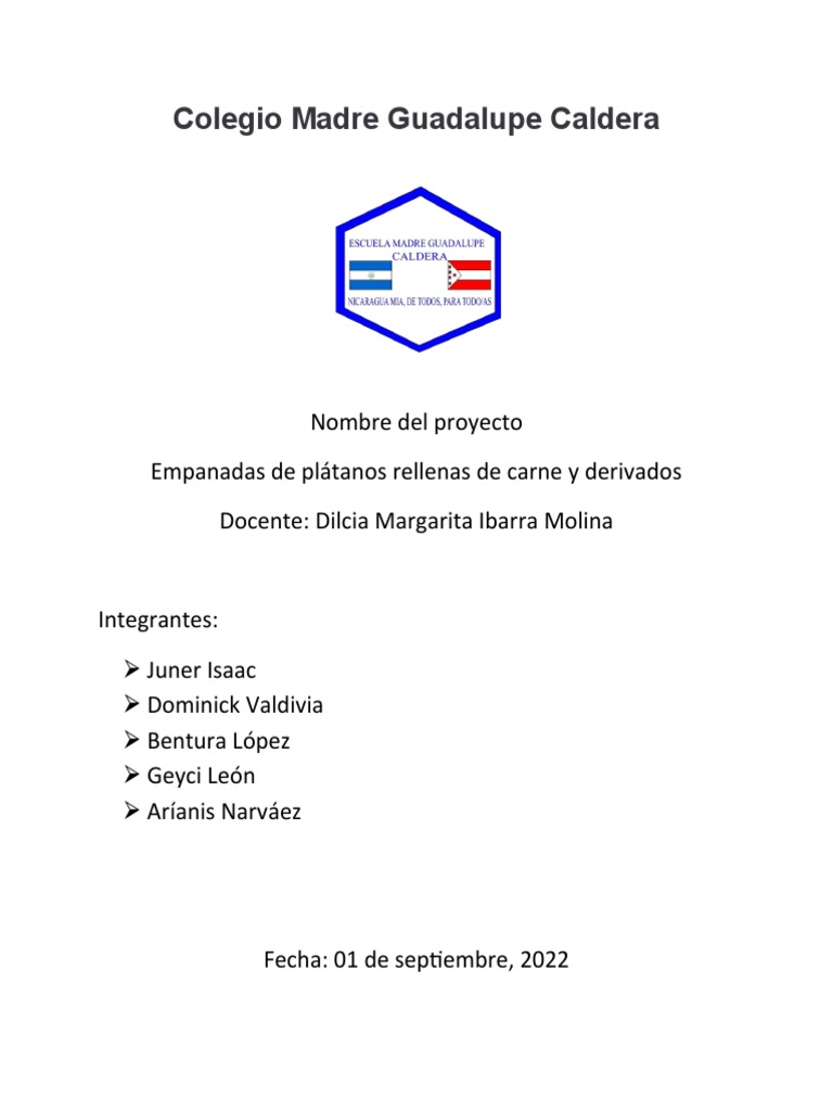 Proyecto de AEP | PDF | Pasteles | Carne