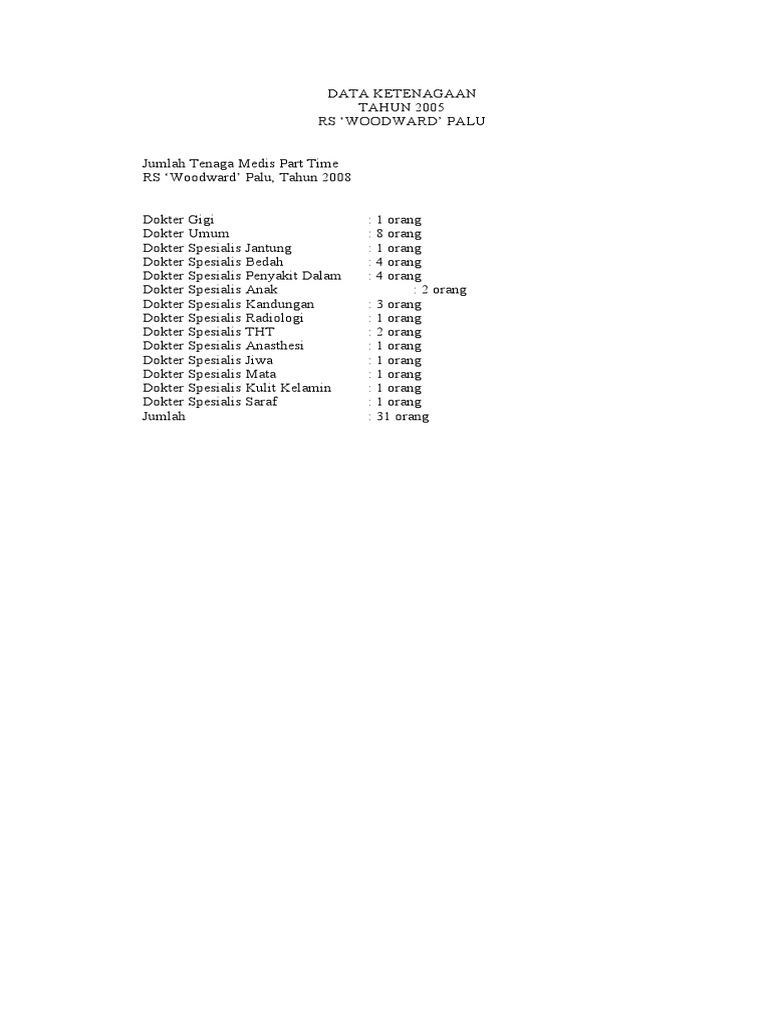 Data Ketenagaan | PDF