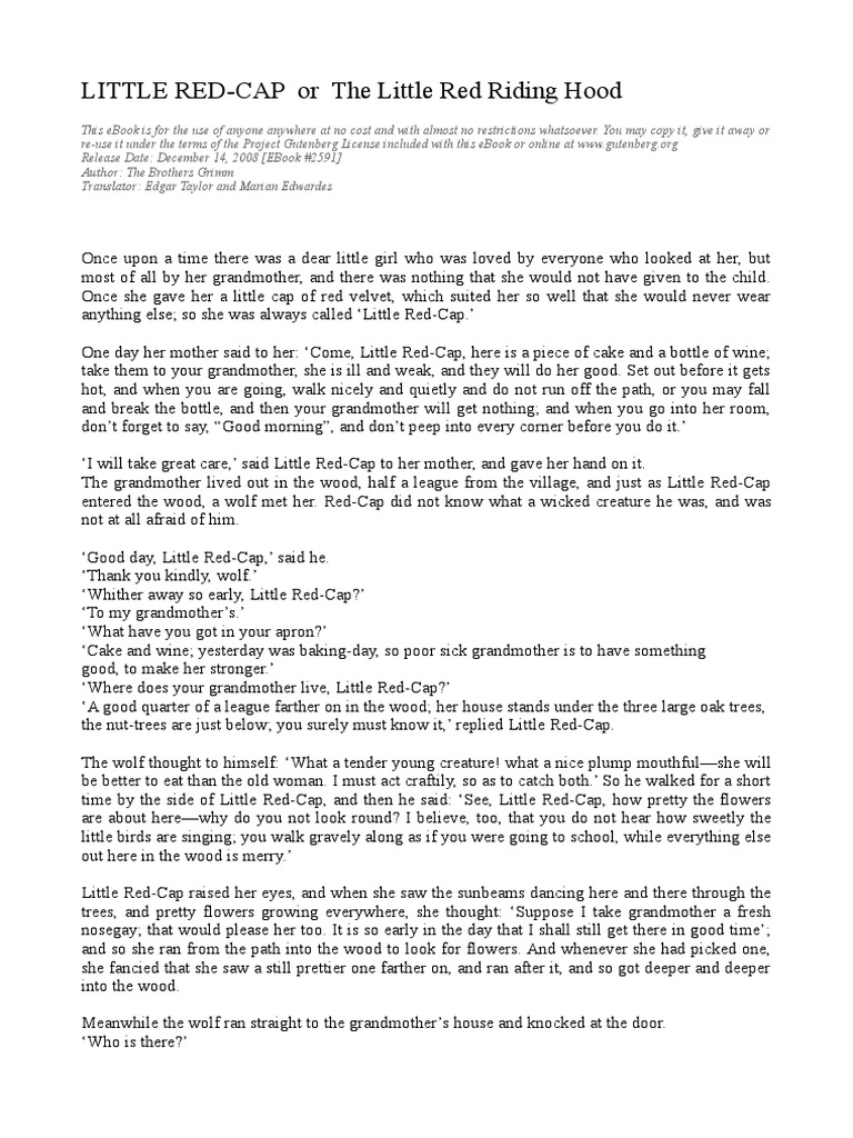 Little Red Riding Hood | PDF | Little Red Riding Hood