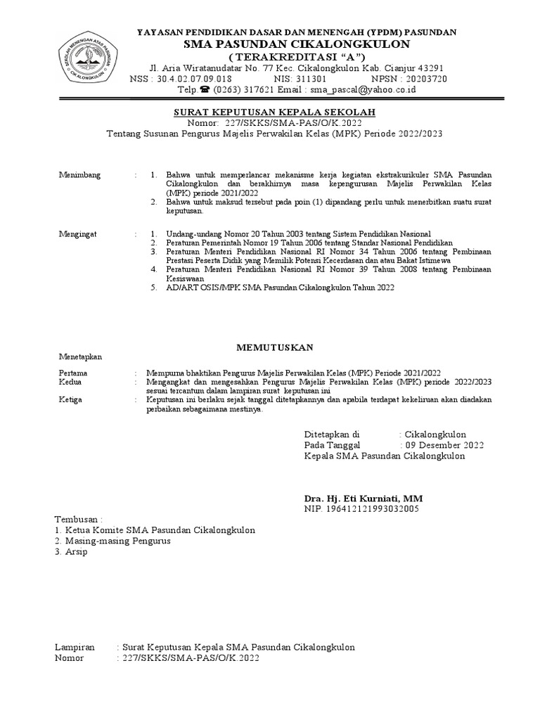 SK MPK 2022-2023 | PDF