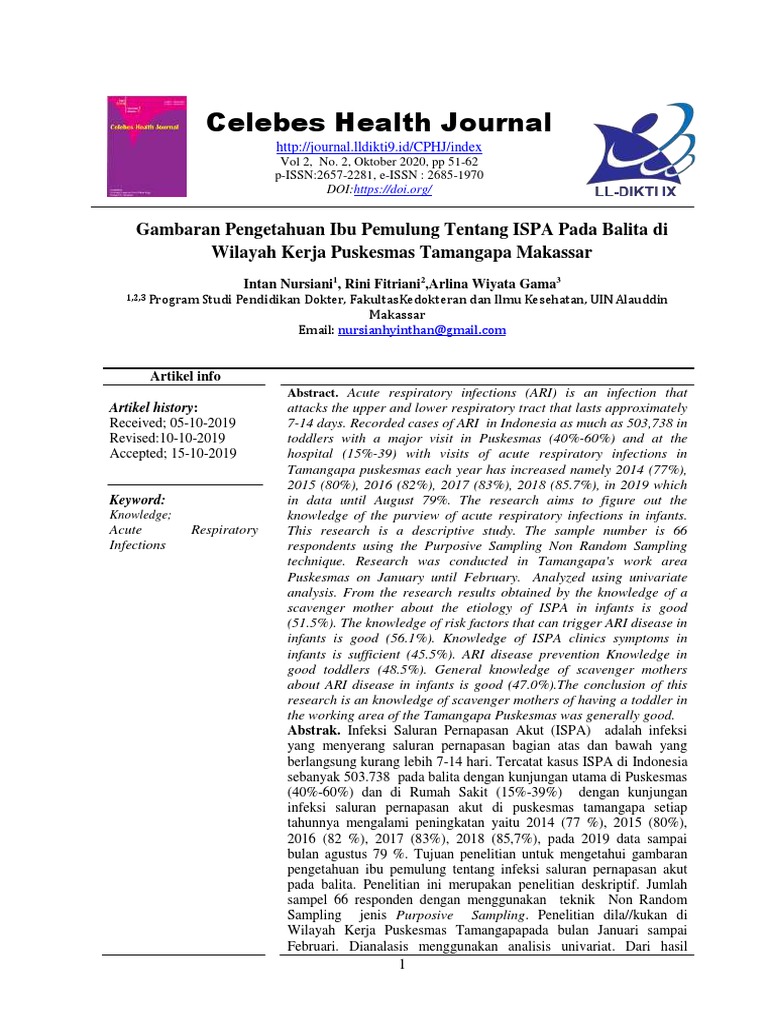 429-Article Text-1894-2-10-20210715 | PDF | Health Sciences | Epidemiology