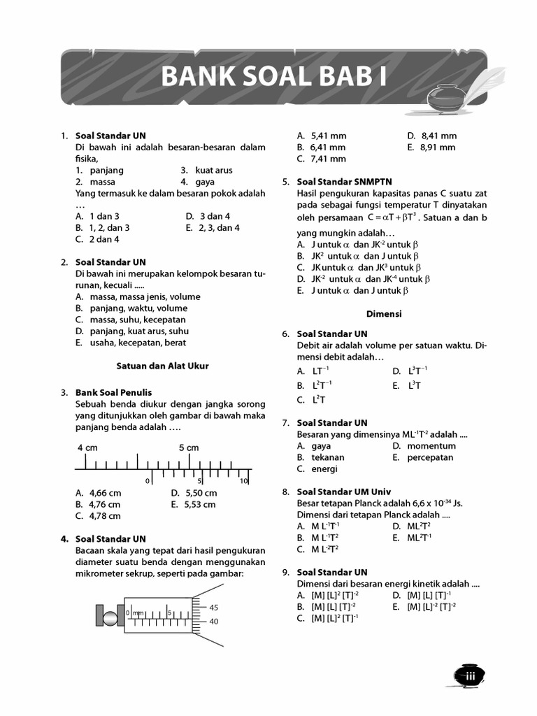 Bank Soal Fisika Sma | PDF